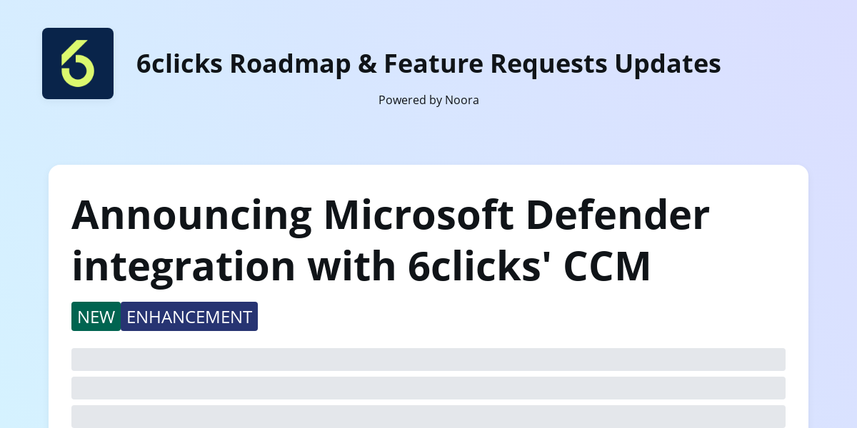 Announcing Microsoft Defender integration with 6clicks' CCM | 6clicks ...