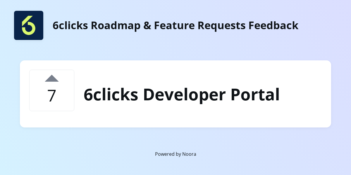 6clicks Developer Portal | Feature Requests | 6clicks Roadmap & Feature ...