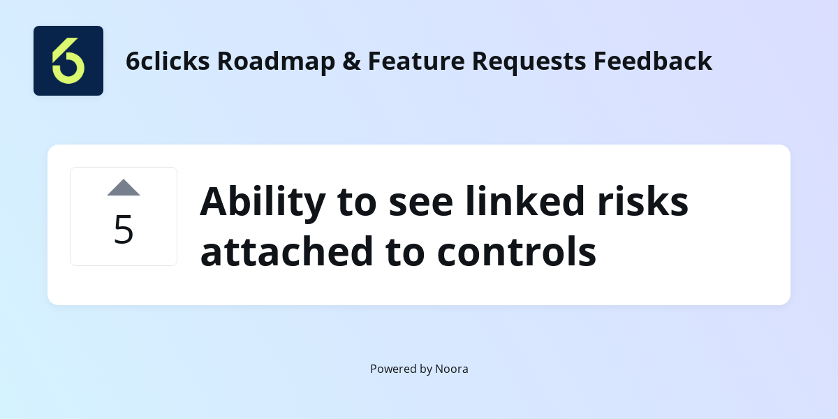 Ability To See Linked Risks Attached To Controls Feature Requests 6clicks Roadmap And Feature
