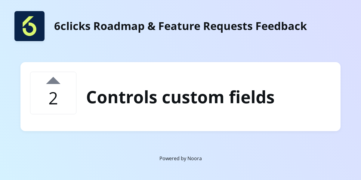 Controls Custom Fields Feature Requests 6clicks Roadmap And Feature Requests