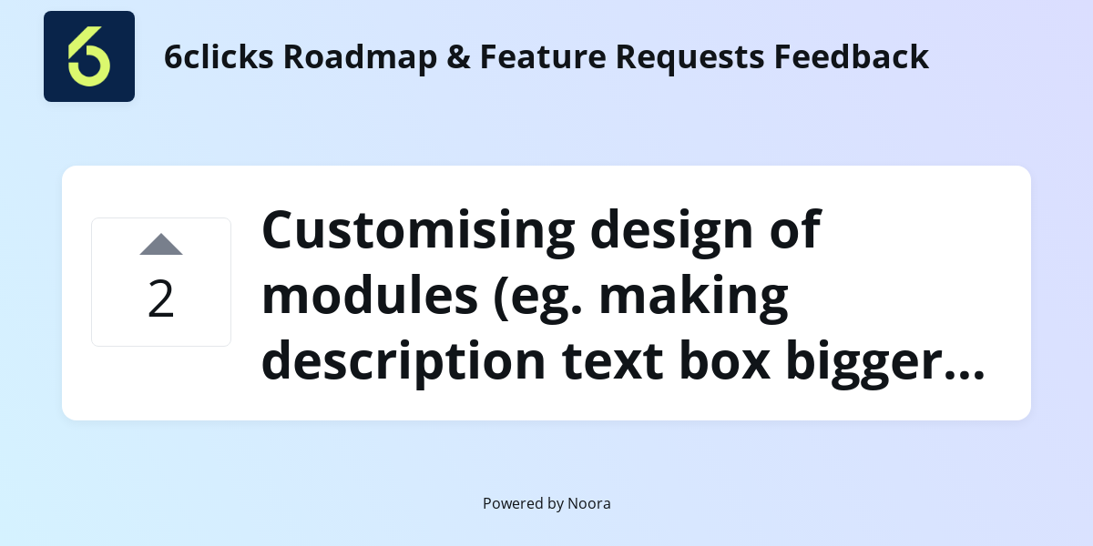Customising design of modules (eg. making description text box bigger ...