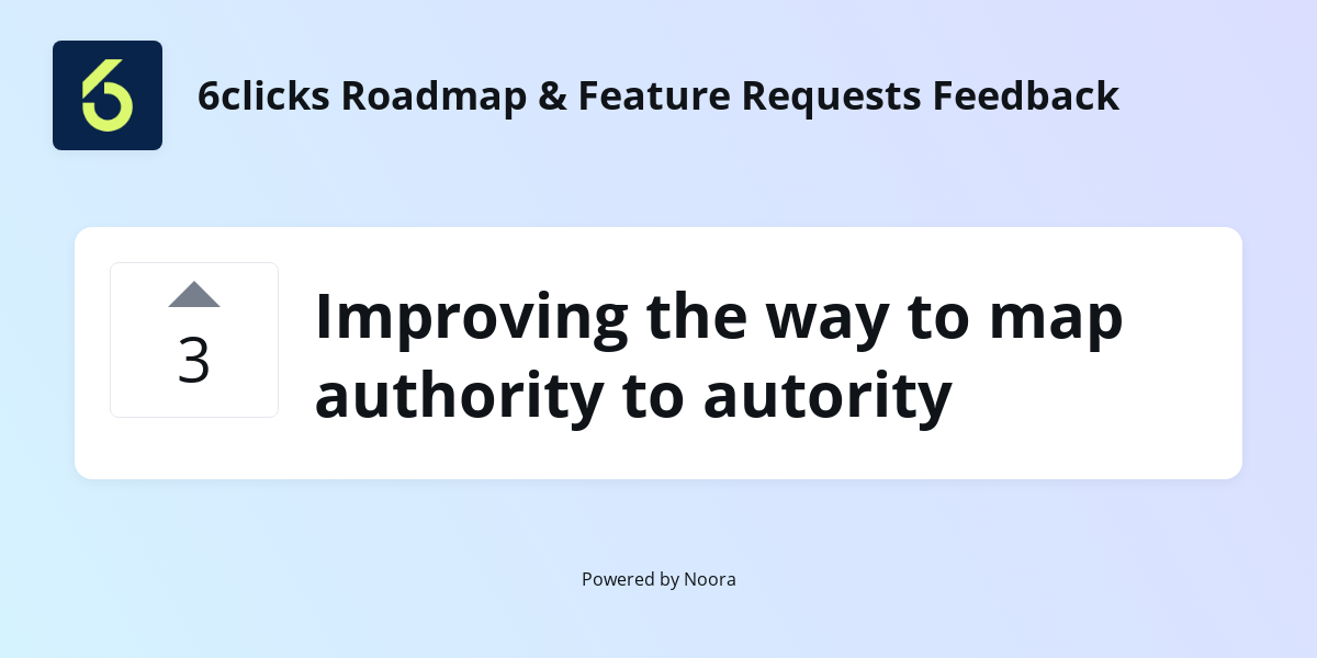 Improving The Way To Map Authority To Autority Feature Requests