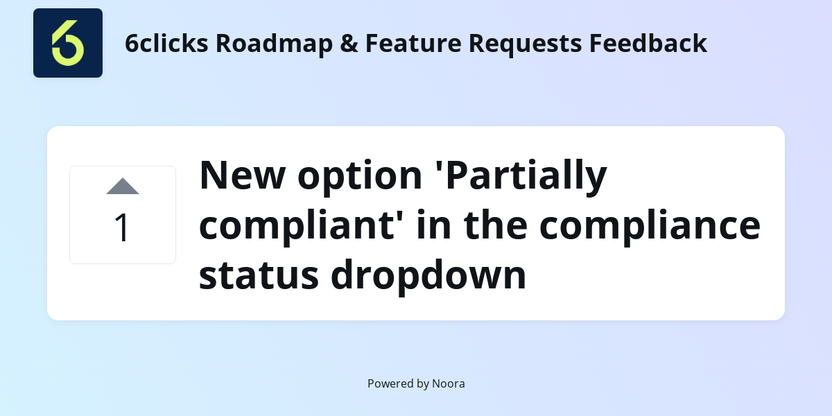 New option 'Partially compliant' in the compliance status dropdown | Feature Requests | 6clicks ...