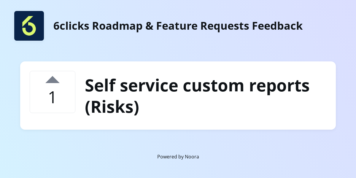 Self service custom reports (Risks) | Feature Requests | 6clicks Roadmap & Feature Requests