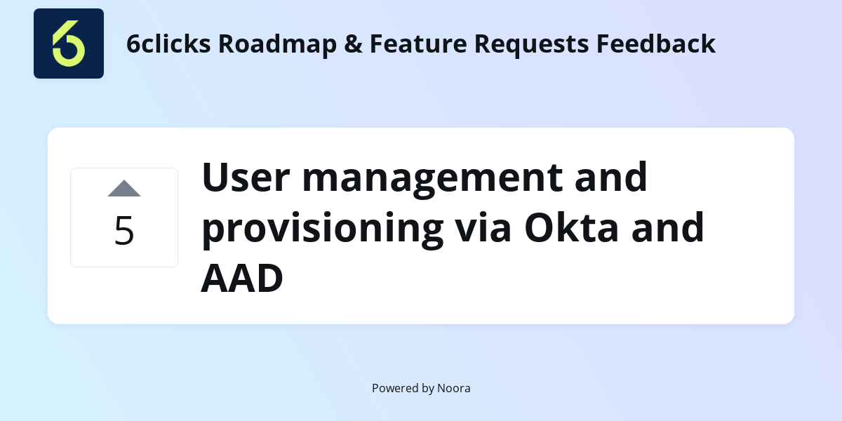 User Management And Provisioning Via Okta And Aad Feature Requests
