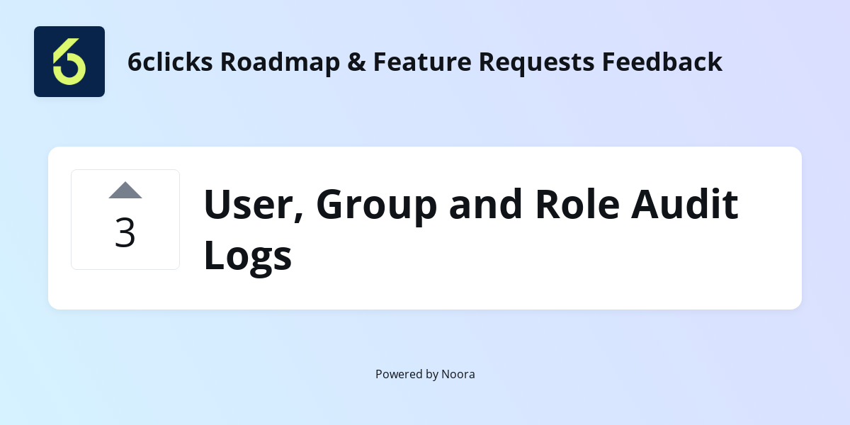 User Group And Role Audit Logs Feature Requests 6clicks Roadmap And Feature Requests